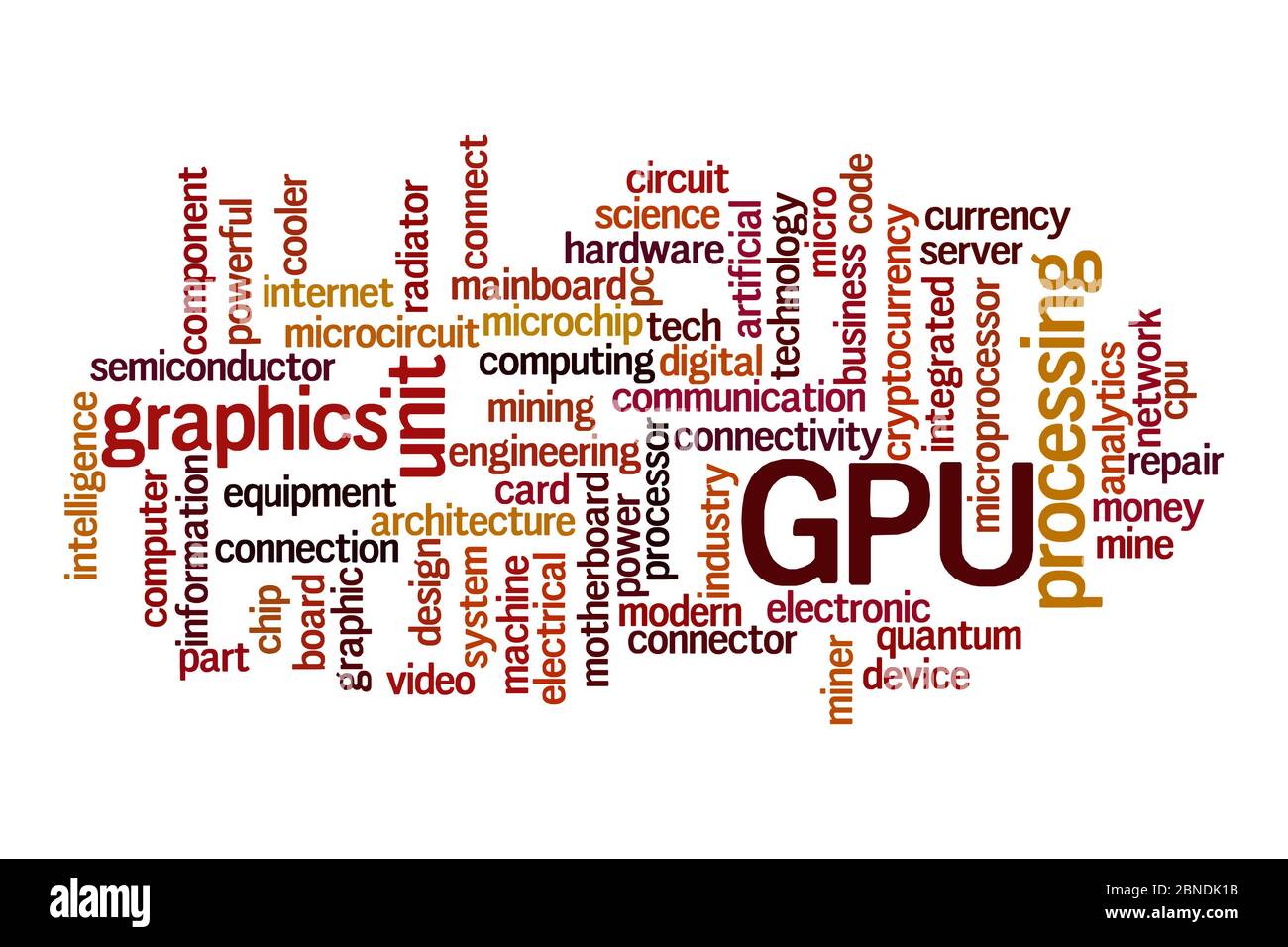 GPU cloud concept on white background Stock Photo - Alamy