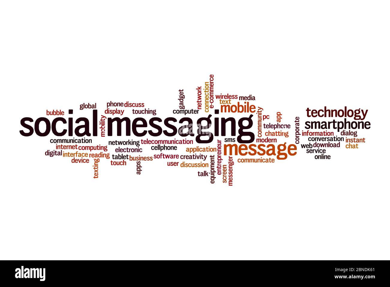 Social messaging cloud concept on white background Stock Photo - Alamy