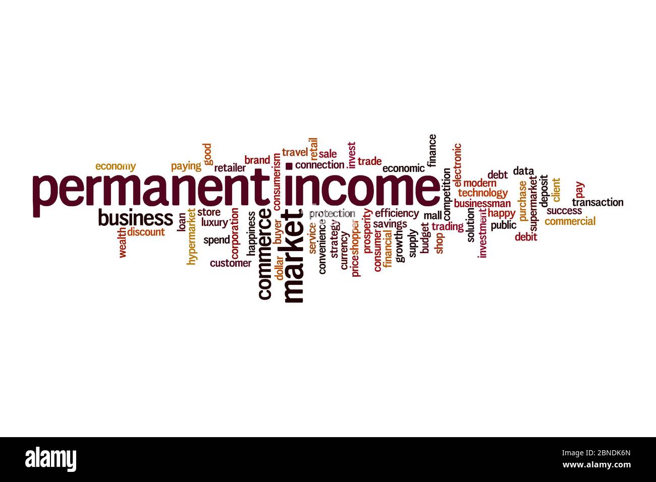 Permanent income cloud concept on white background Stock Photo - Alamy