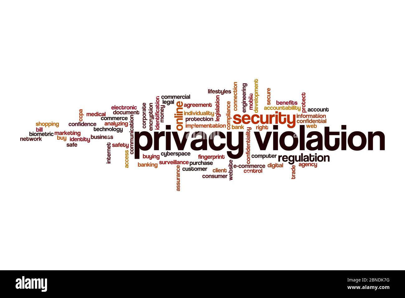 Privacy violation cloud concept on white background Stock Photo - Alamy