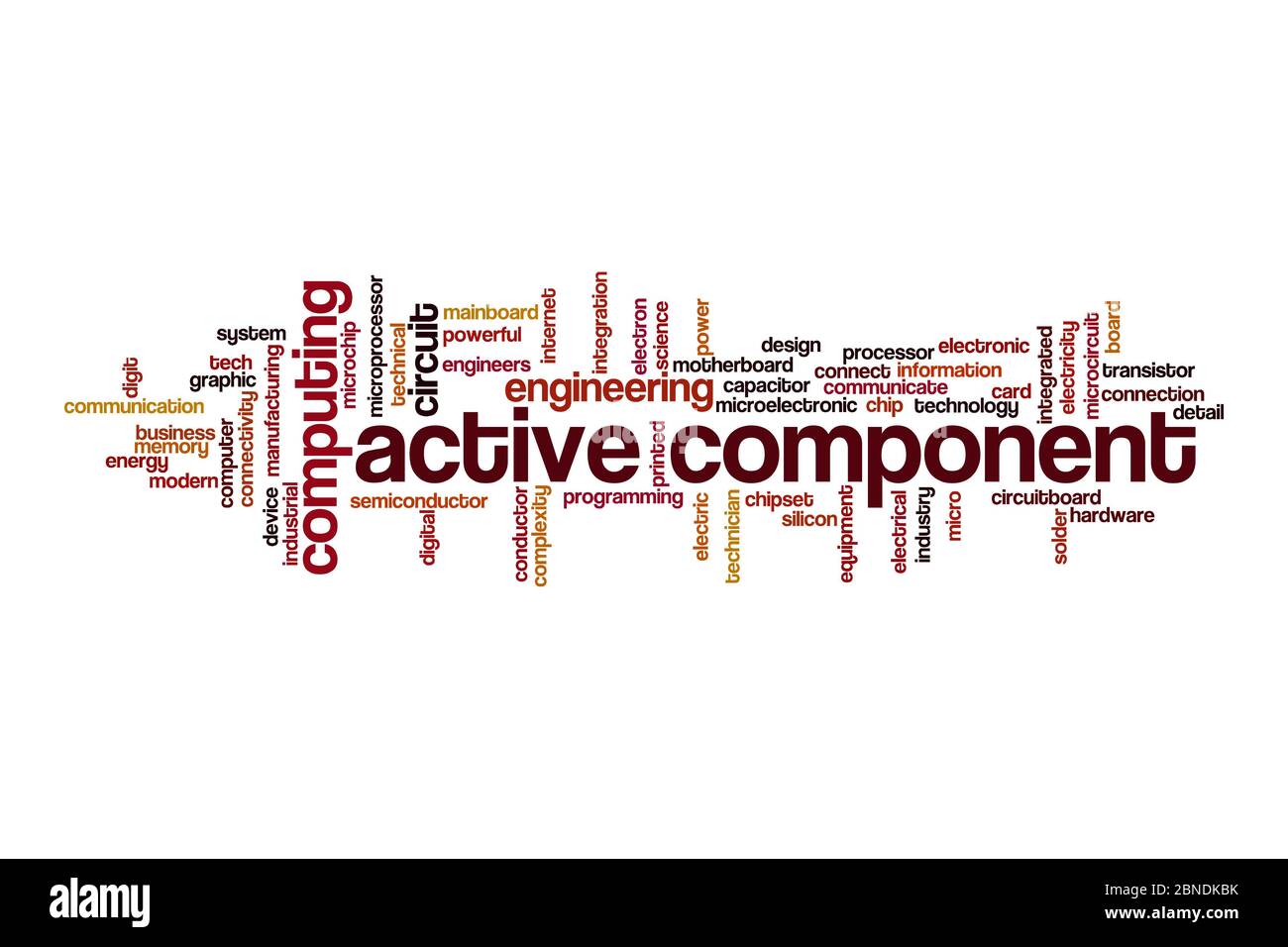 Active component cloud concept on white background Stock Photo - Alamy