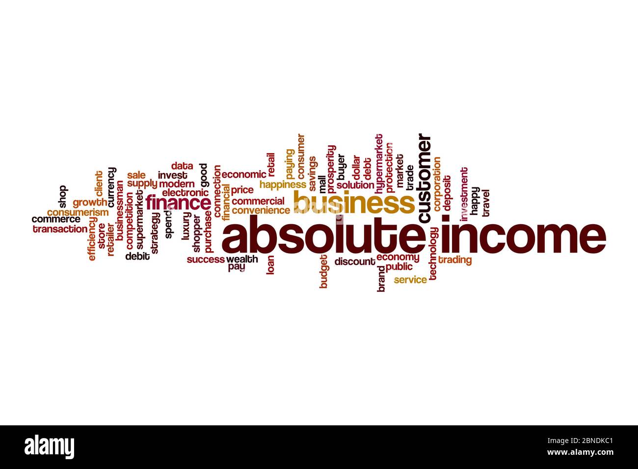 Absolute income cloud concept on white background Stock Photo - Alamy