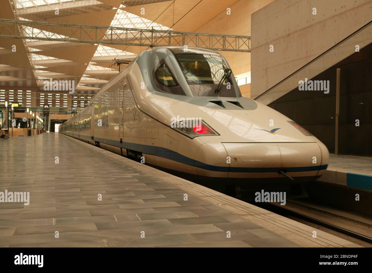 Talgo model high-speed train on the Spanish railway network Stock Photo ...