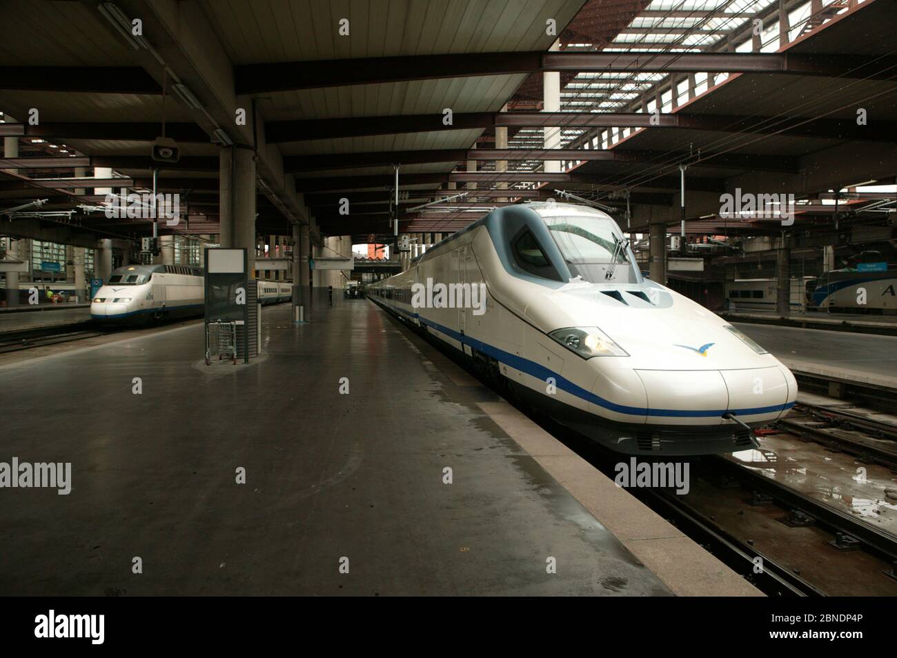 Talgo model high-speed train on the Spanish railway network Stock Photo ...