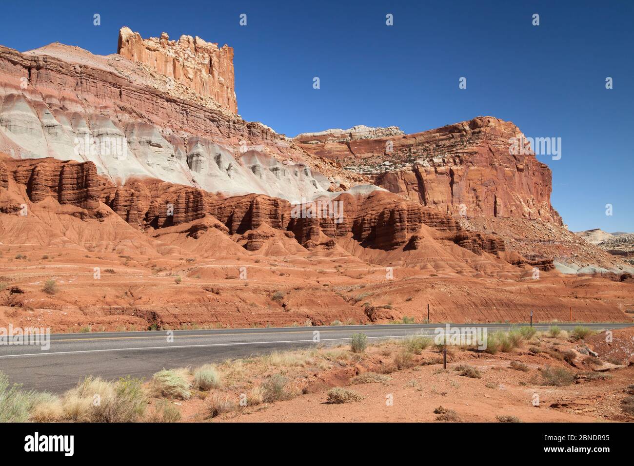 The Castle and Fruita Cliffs at Capitol Reef National Park, Utah ...