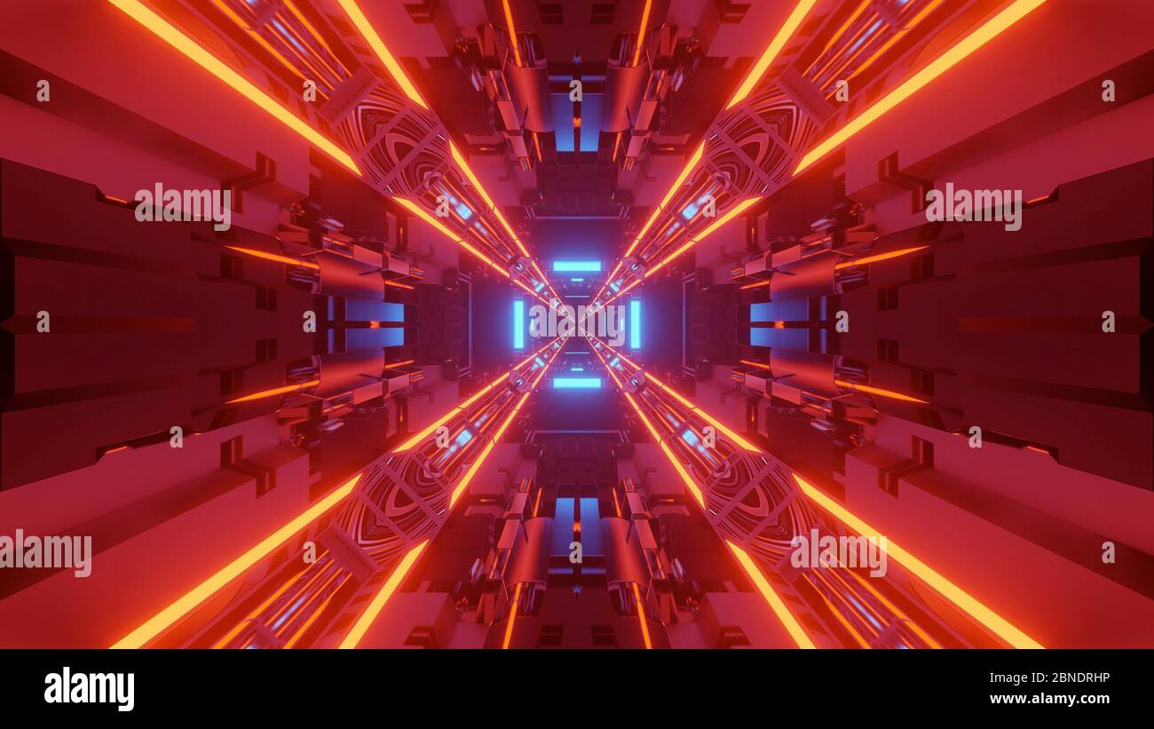 Abstract sci-fi illustration of the futuristic lights pattern Stock ...