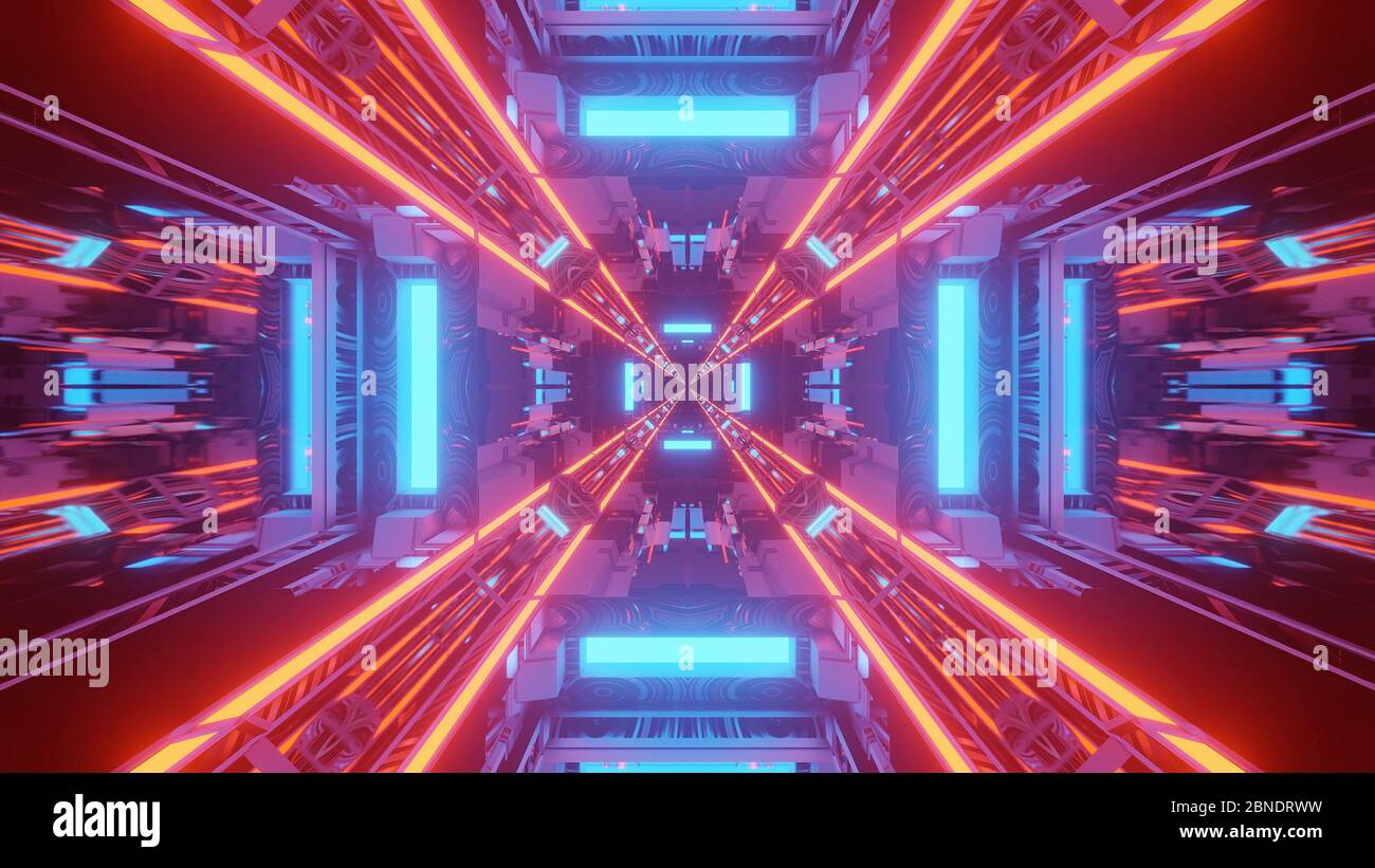 Abstract sci-fi illustration of the futuristic lights pattern Stock ...