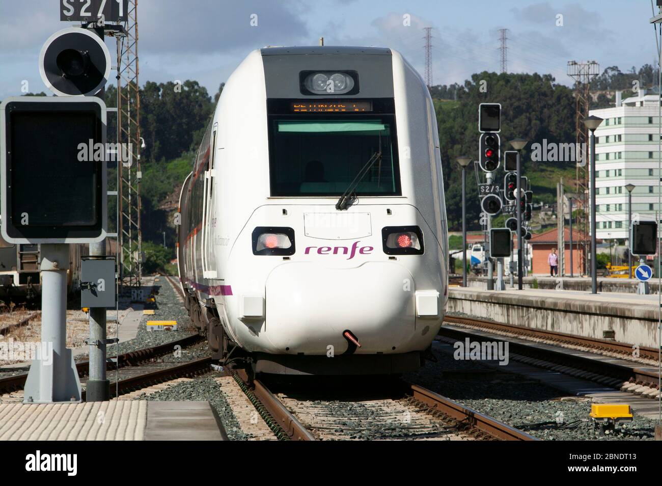 Train circulations in the Spanish railway network Stock Photo - Alamy