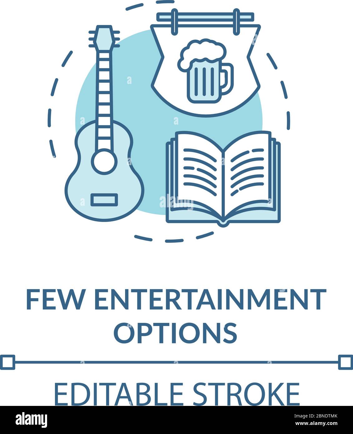 Few entertainment options turquoise concept icon Stock Vector Image ...