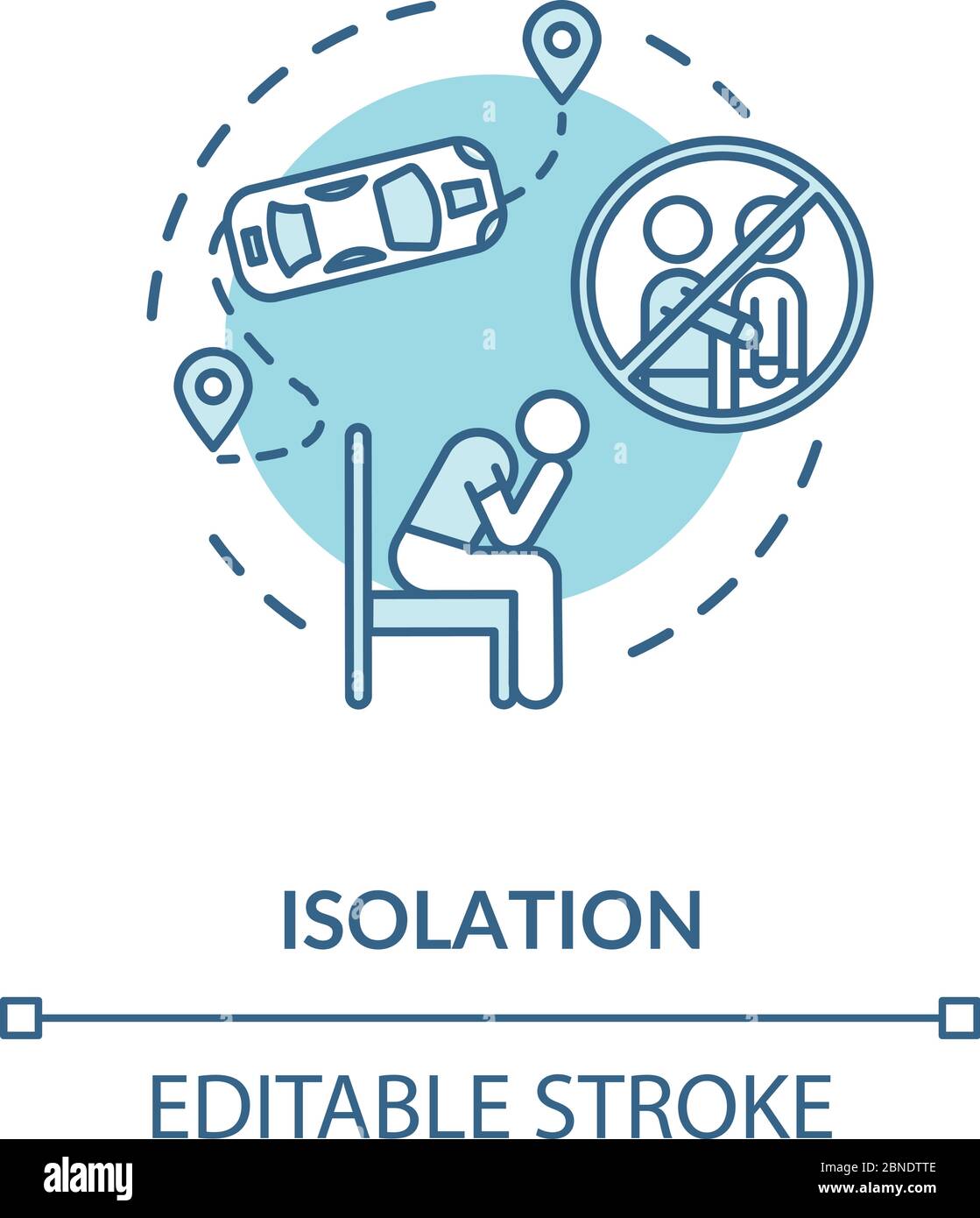 Isolation loneliness concept Cut Out Stock Images & Pictures - Alamy