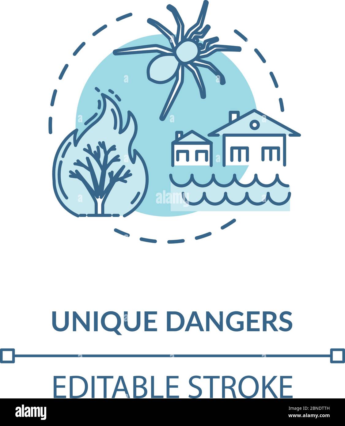 Unique dangers turquoise concept icon Stock Vector Image & Art - Alamy