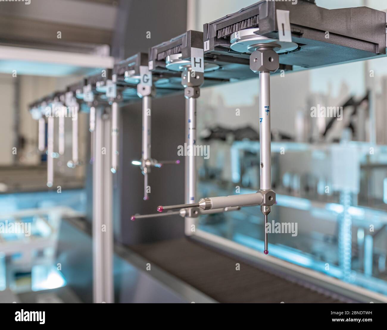 3D measuring device in a factory for the production of plastic castings ...