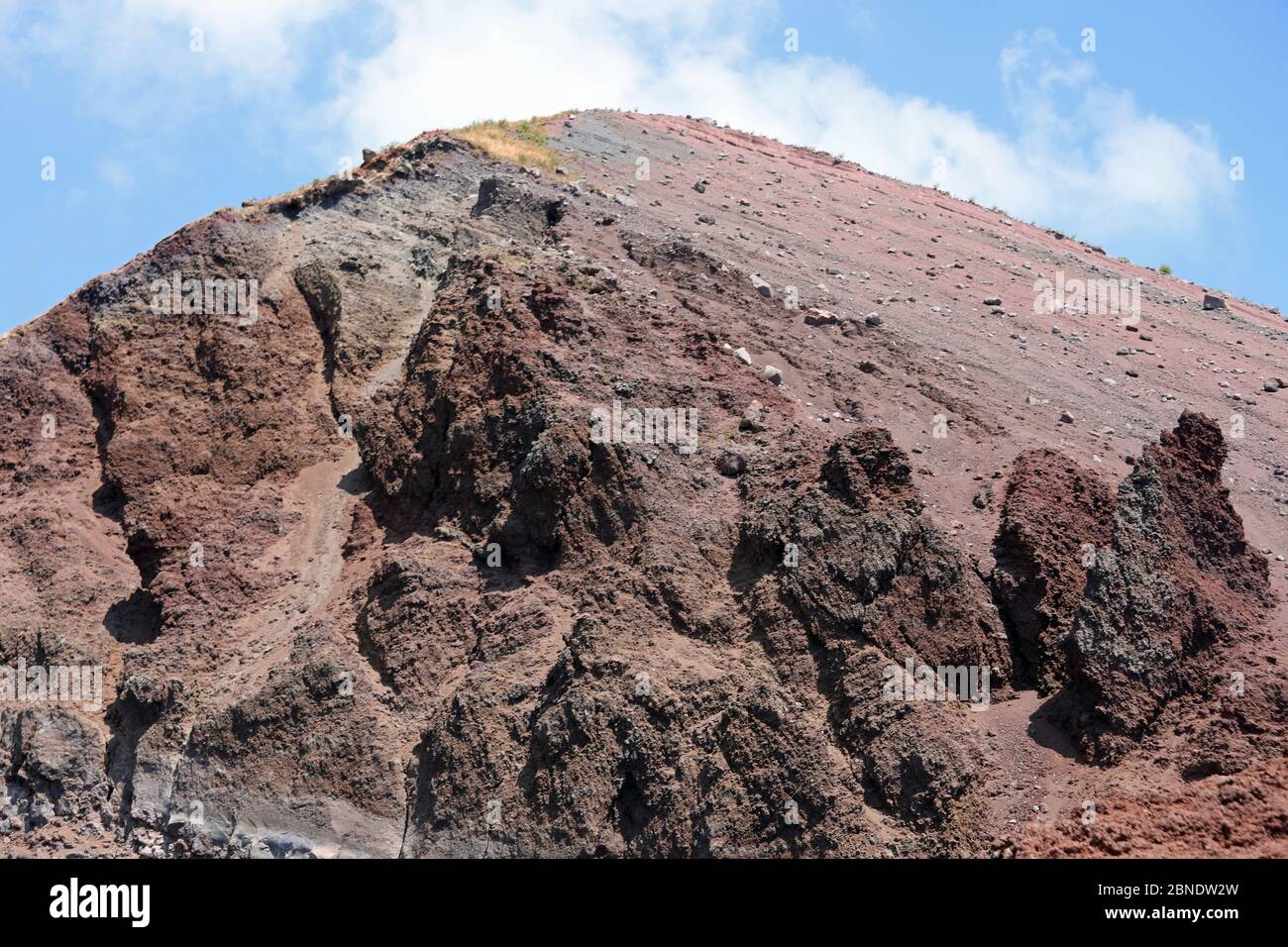 steep slopes of the extinct volcano called Vesuvius near Naples in ...