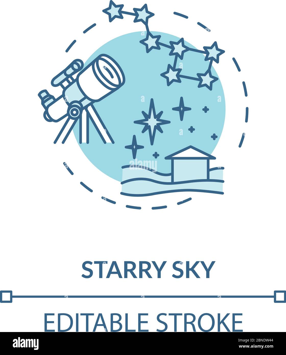 Starry sky turquoise concept icon Stock Vector Image & Art - Alamy