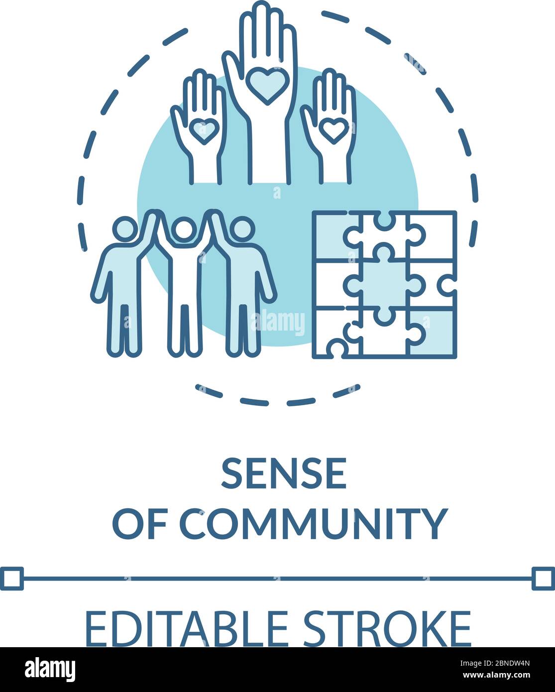 Sense of community turquoise concept icon Stock Vector Image & Art - Alamy