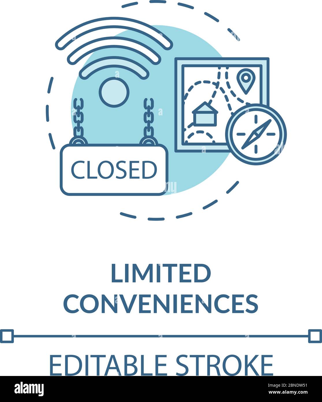 Limited conveniences turquoise concept icon Stock Vector Image & Art ...