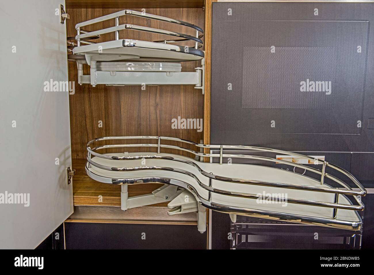 Interior design decor of kitchen in luxury apartment showing closeup ...