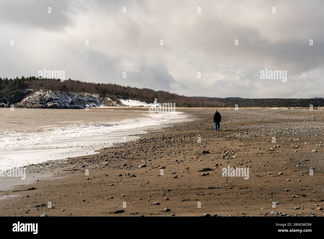 New Brunswick, Canada, rocky beach along the Bay of Fundy Stock Photo ...