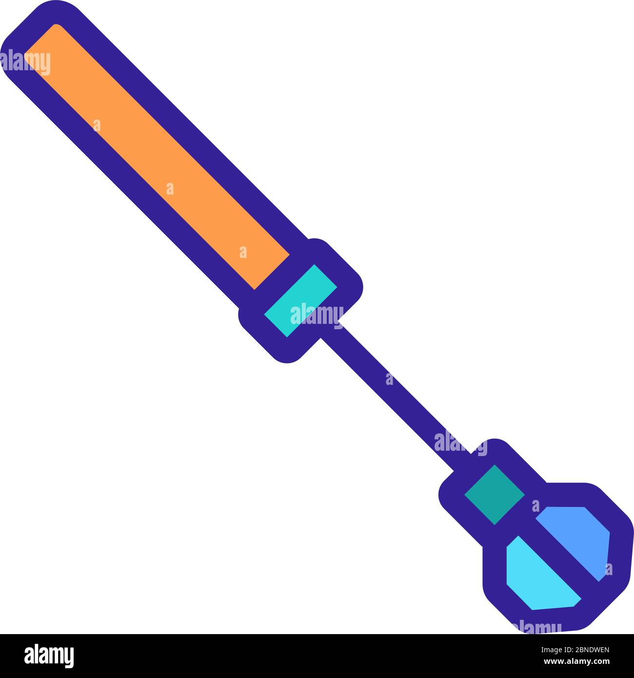 hand whisk with long holder icon vector outline illustration Stock ...