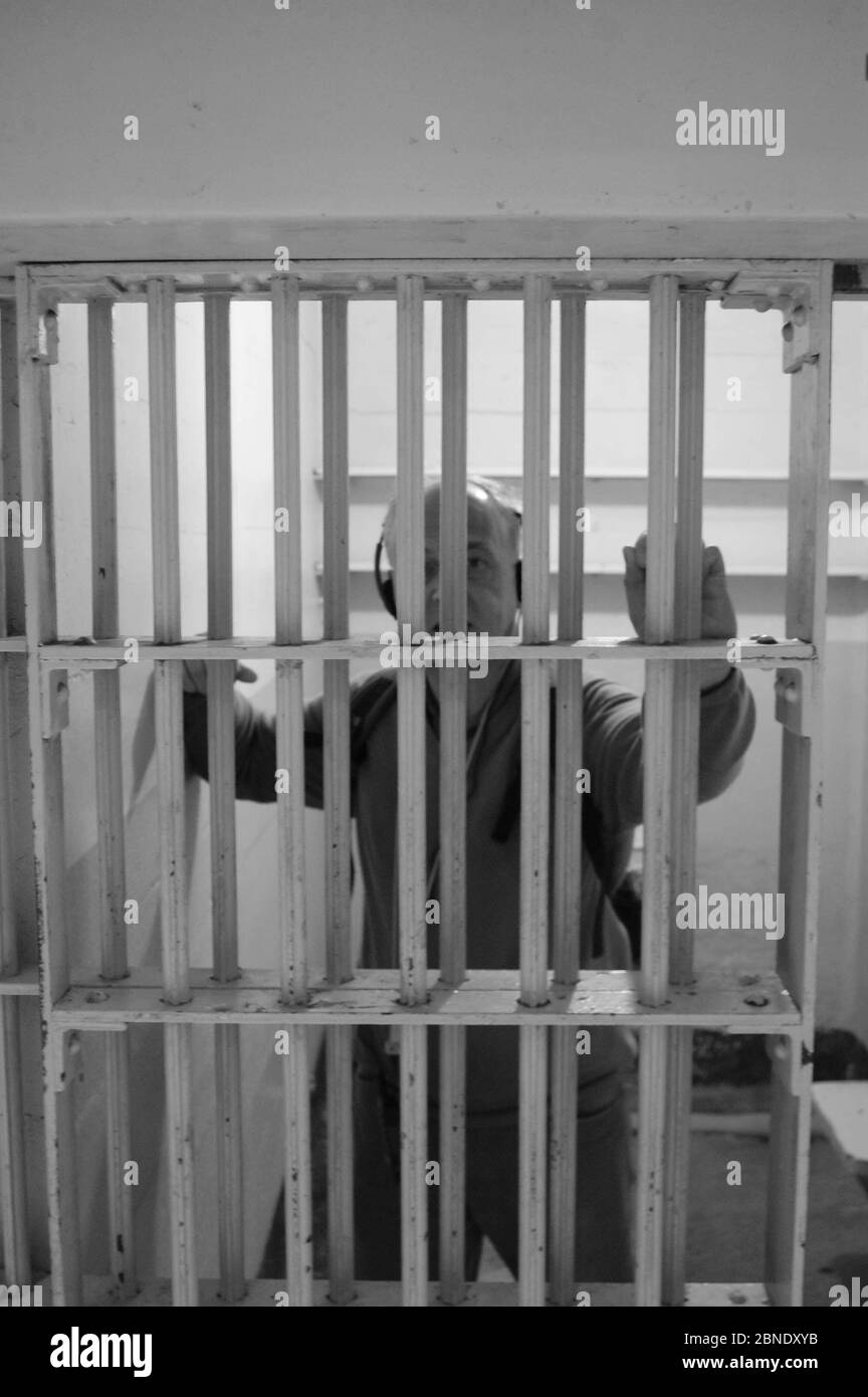 Alcatraz prison cell Black and White Stock Photos & Images - Alamy