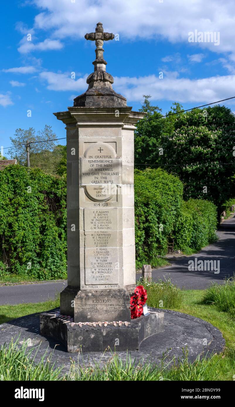War memorial in the Hampshire village of Wherwell, Test Valley ...