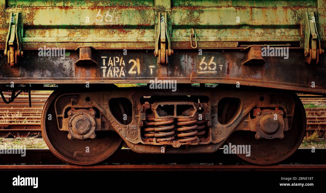 Railroad freight car wheels hi-res stock photography and images - Alamy