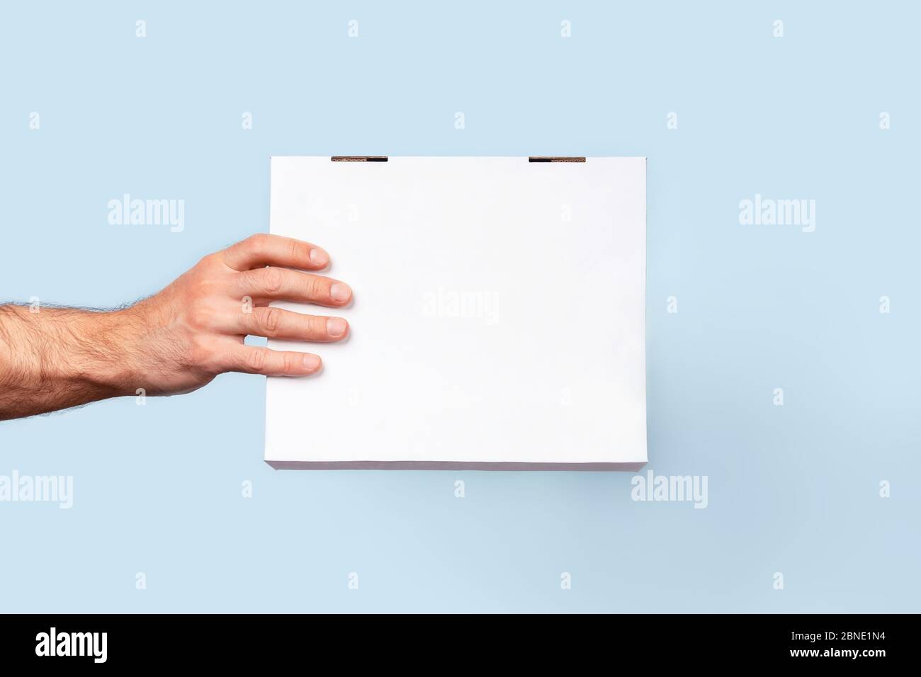 Safe delivery with care for yourself and others. Front view to delivery ...