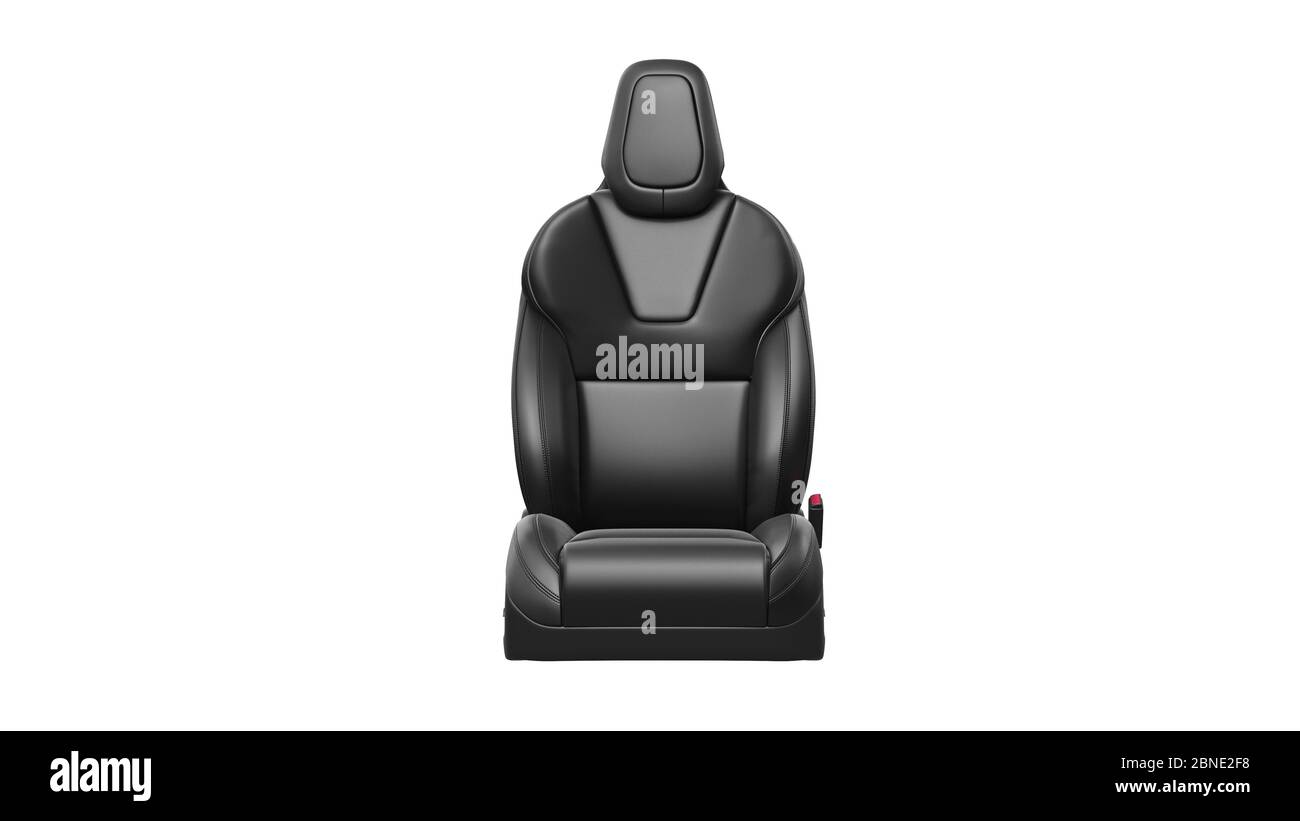 Seat car chair leather automobile, front view. 3D rendering Stock Photo ...