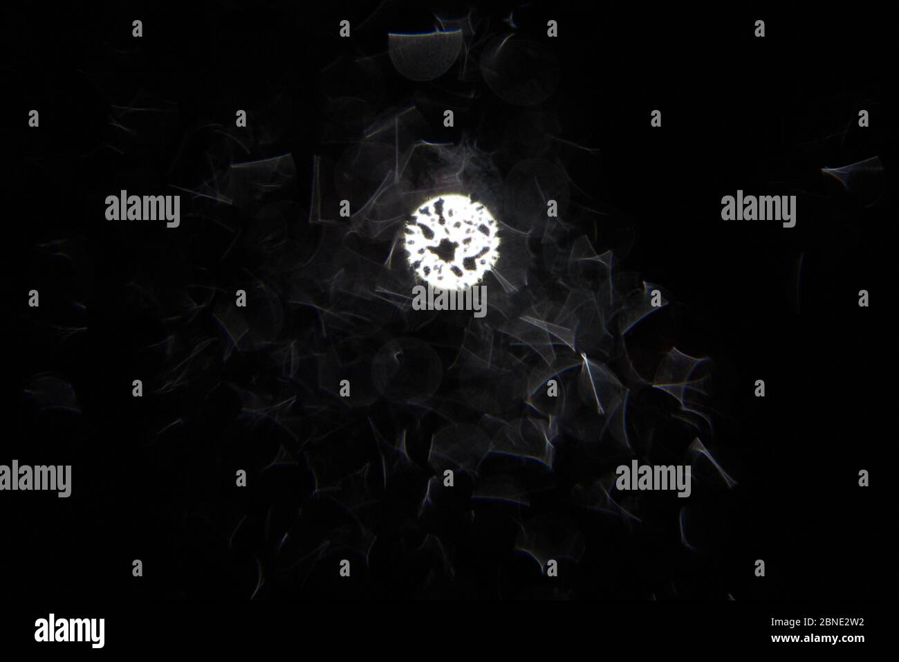 Abstraction, white circle, divorces, lines, reflection, black ...