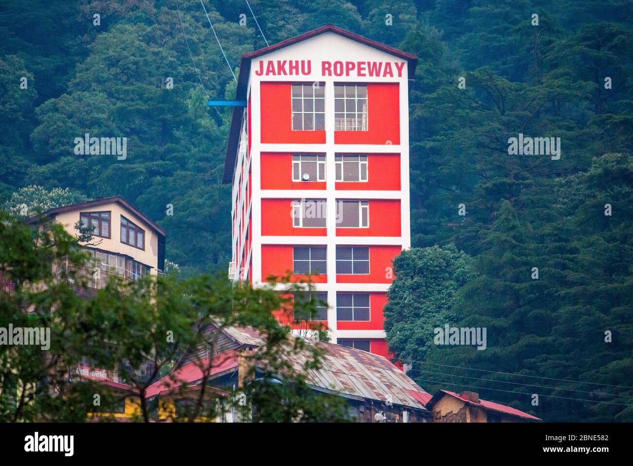 The Jakhu Ropeway is a Cable car in the town of Shimla in the Indian ...