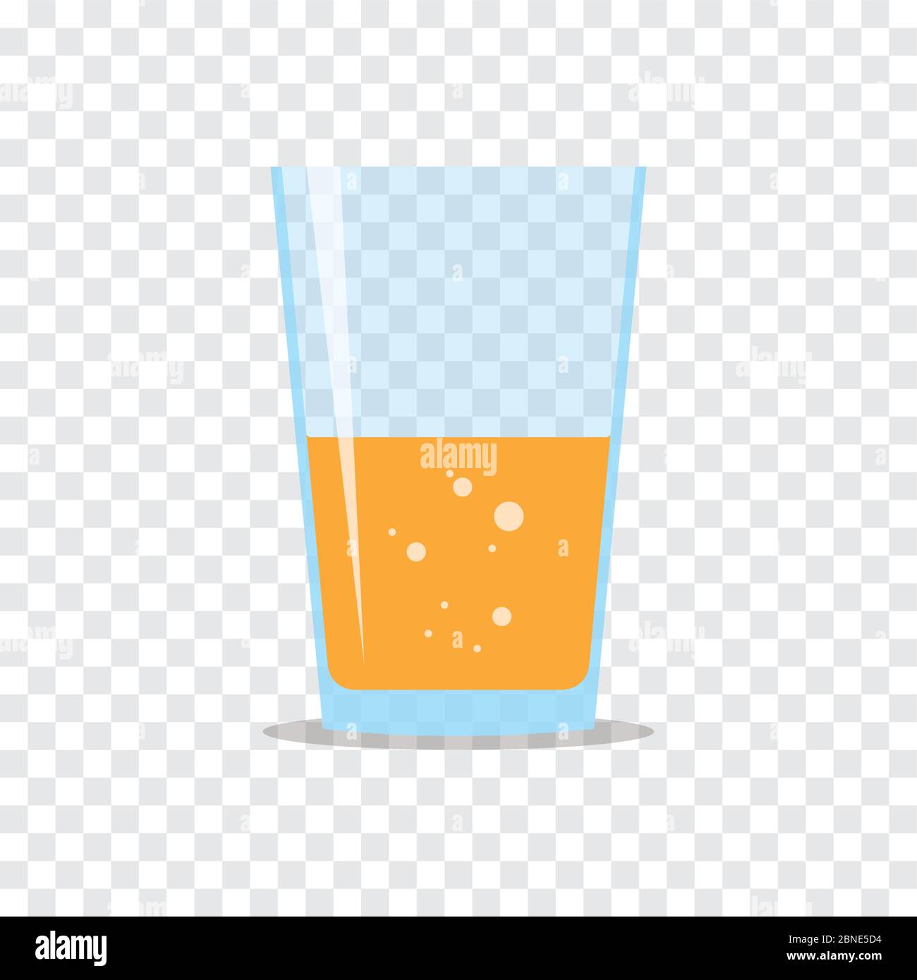 Half Glass Of Orange Juice