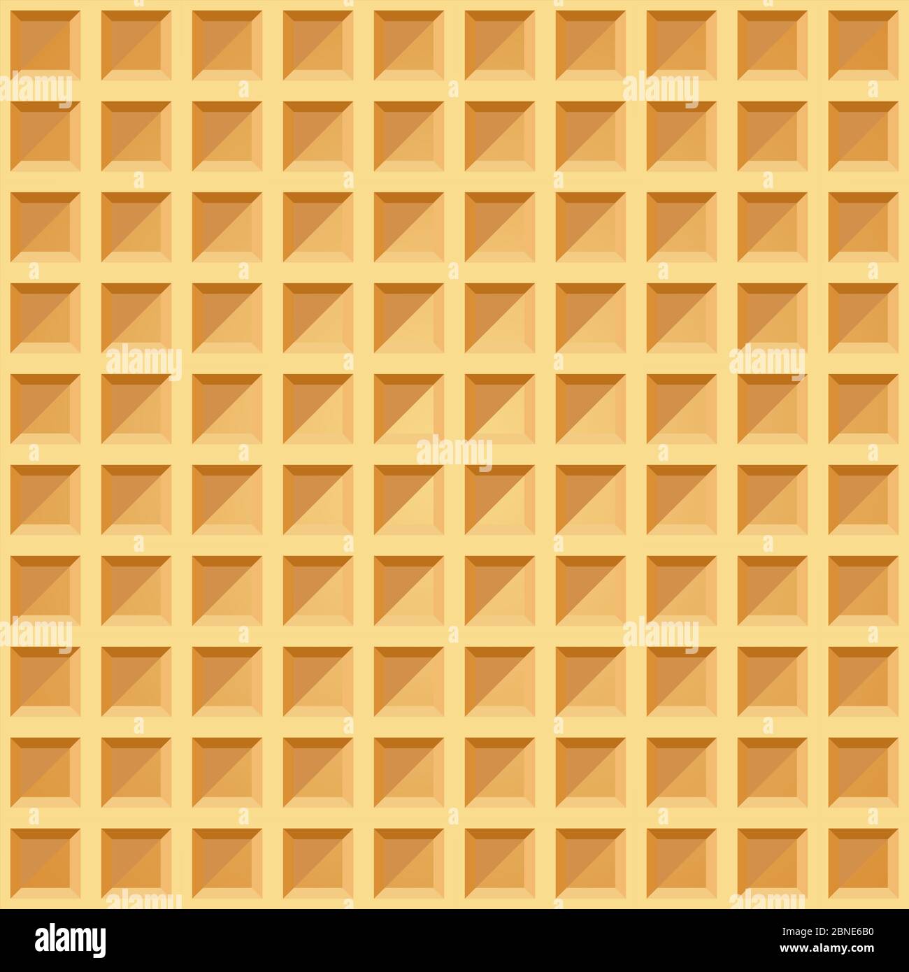 Waffle Seamless Pattern Baked Wafer Background With Repeating Texture