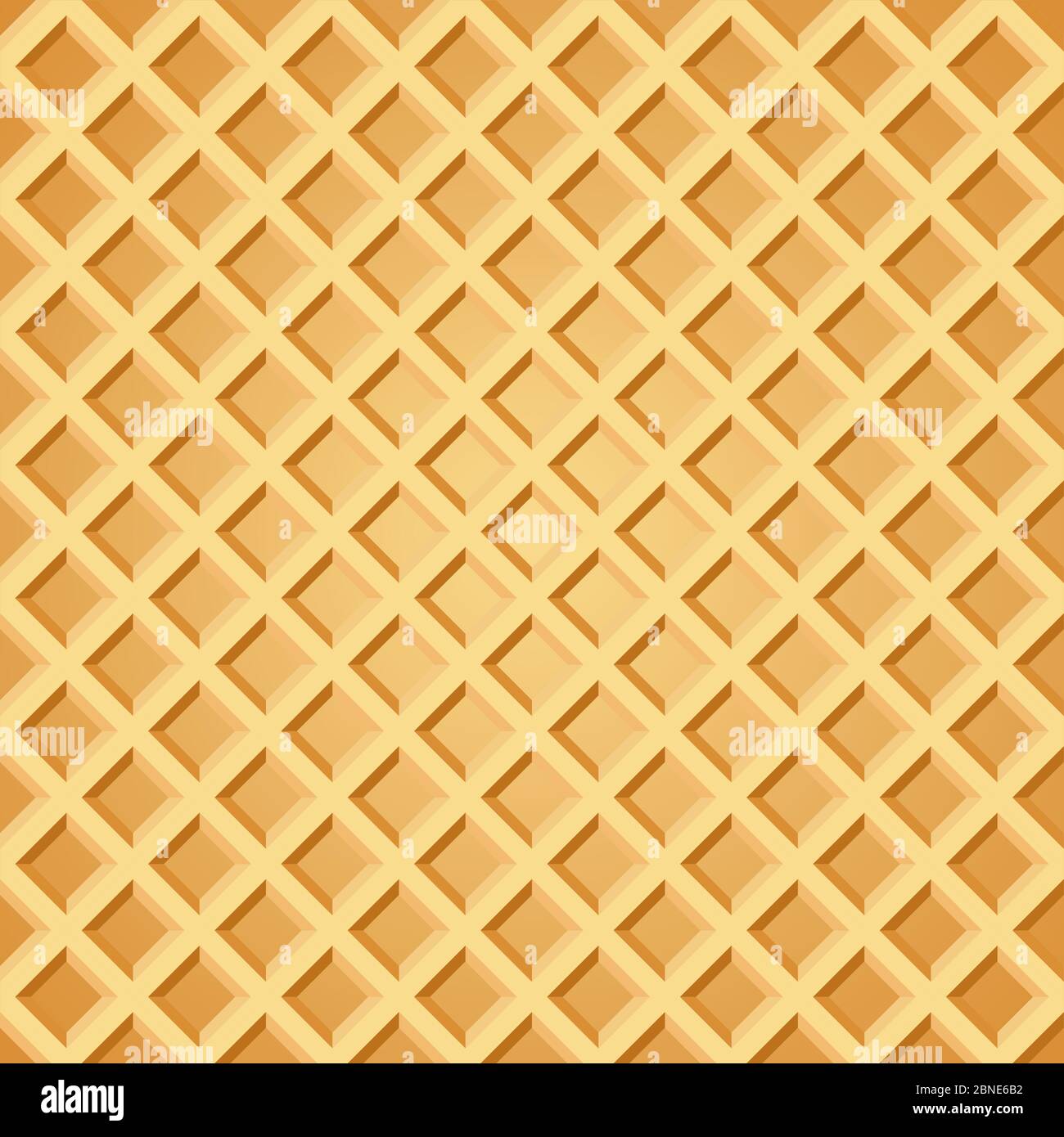 Wafer seamless pattern. Baked waffle background with repeating texture ...