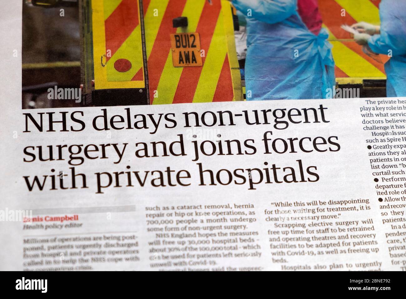 "NHS delays non-urgent surgery and joins forces with private hospitals ...