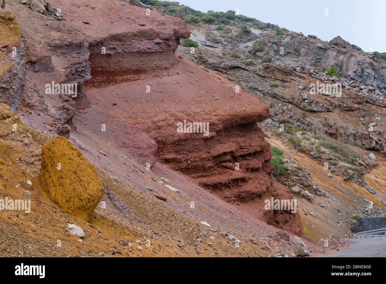 Red lava rocks of La Palma Stock Photo - Alamy