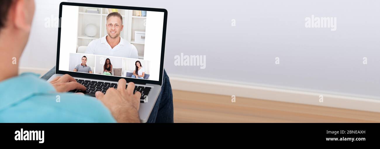 Learn And Work From Home Video Conferencing Call Stock Photo - Alamy