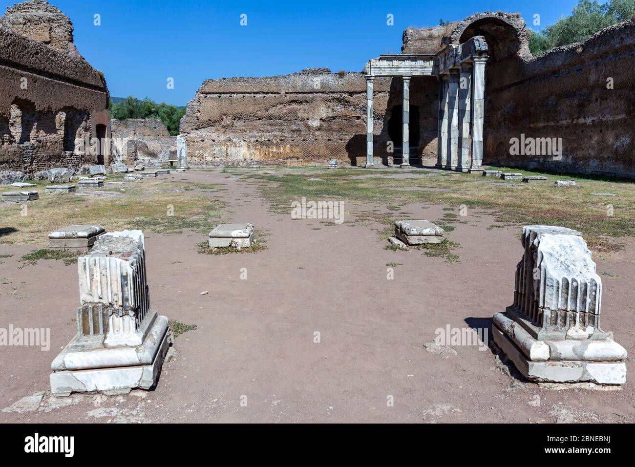 Building With Doric Pillars, Villa Adriana , Hadrian's Villa, Tivoli ...