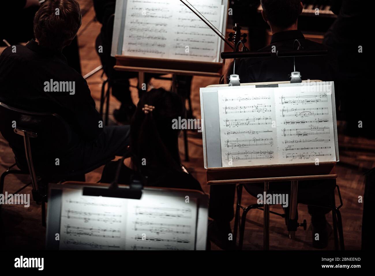 photo of music notes in an orchestra Stock Photo - Alamy
