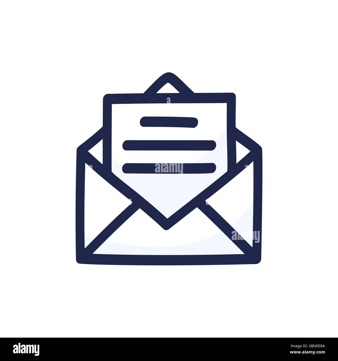 Hand drawn mail icon symbol for website design, mobile application ...