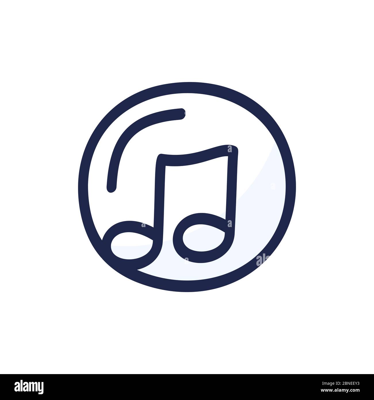 Hand drawn CD with music note doodle vector icon. Hand drawn cartoon ...