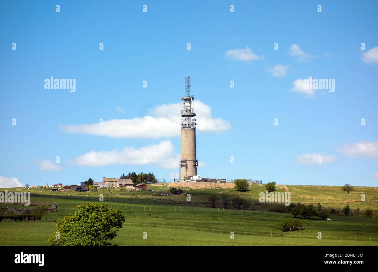 The BT telecommunications tower radio mast on Croker Hill Sutton Common ...