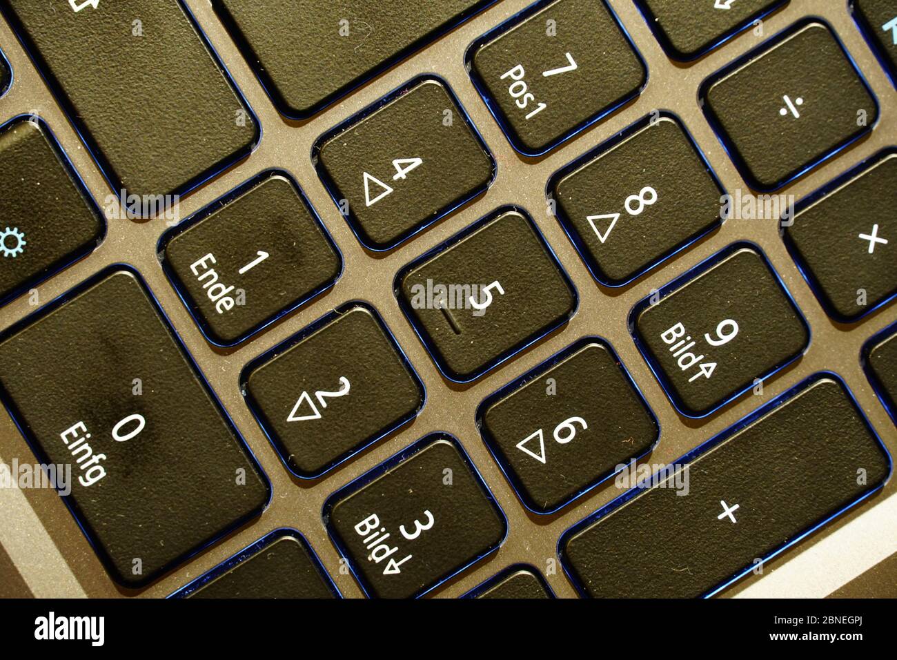 Closeup of Laptop keys with figures Stock Photo - Alamy