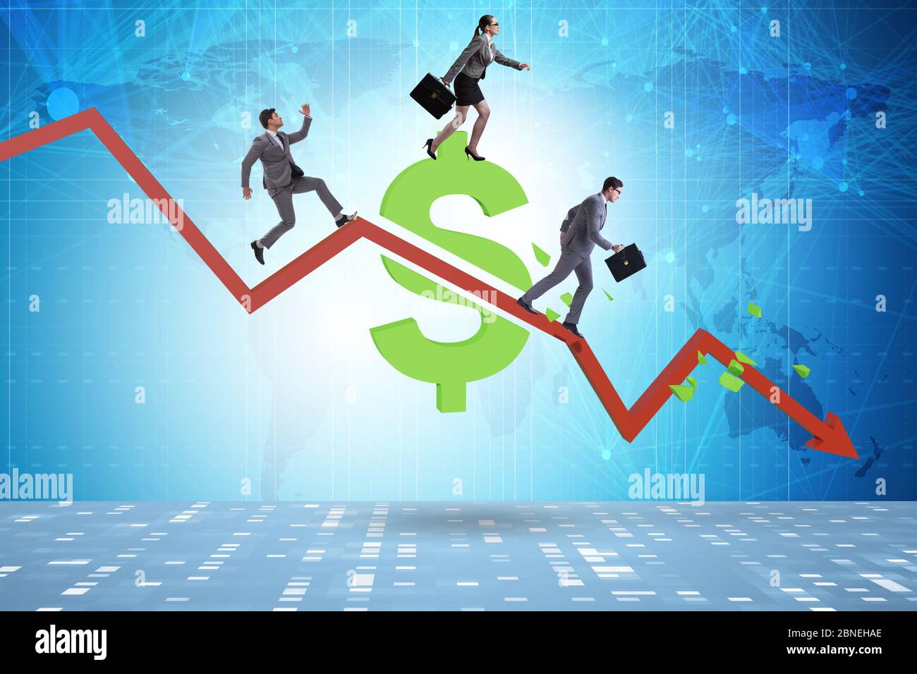 Concept of economic crisis and the dollar inflation Stock Photo - Alamy