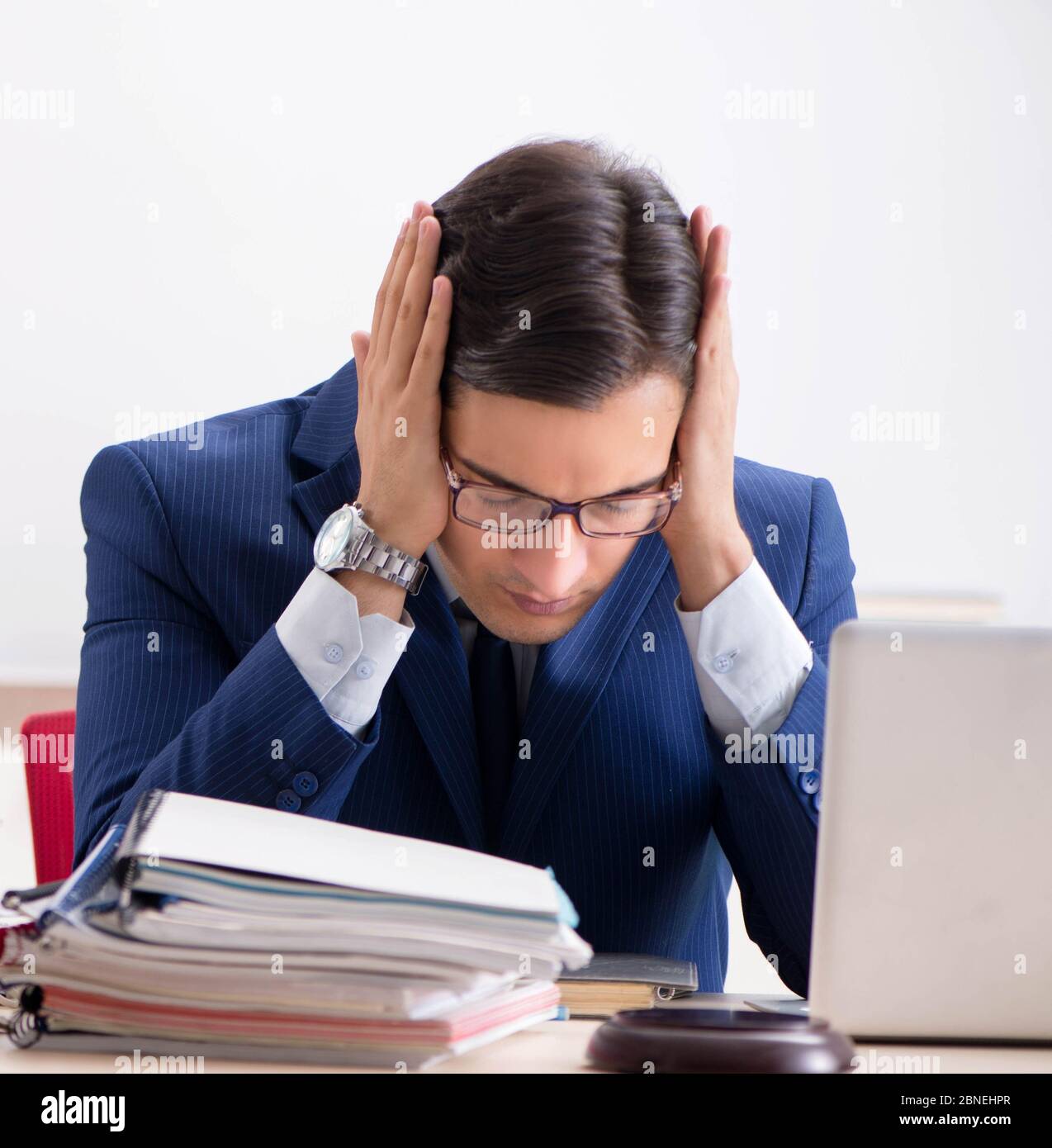 The busy man complaining about his workload Stock Photo - Alamy