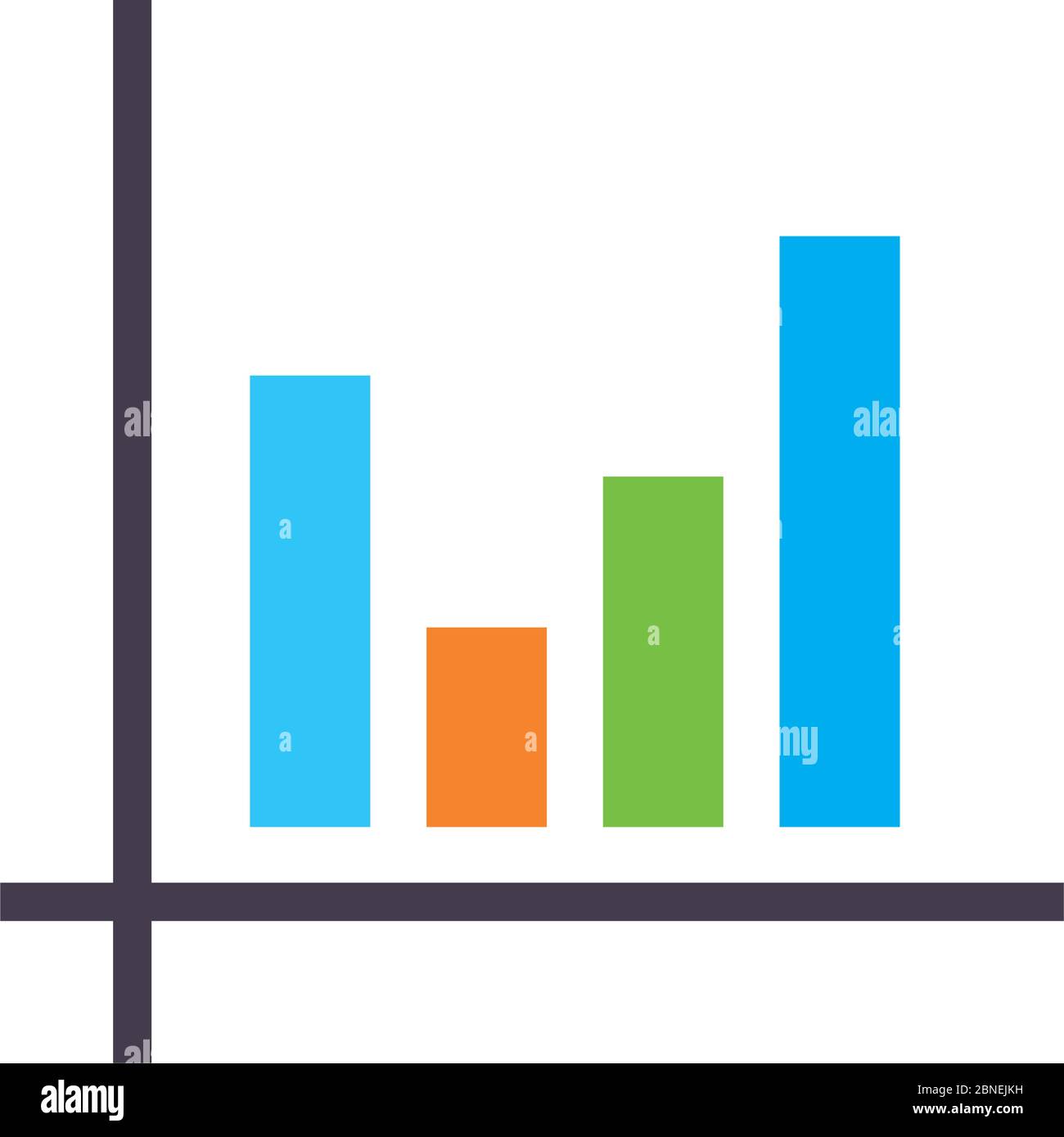 Infographic bars flat style icon design, Data information business and ...