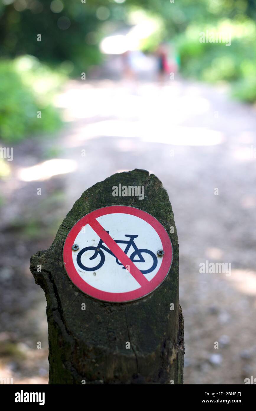 No Cycling Sign Outdoors High Resolution Stock Photography and Images ...