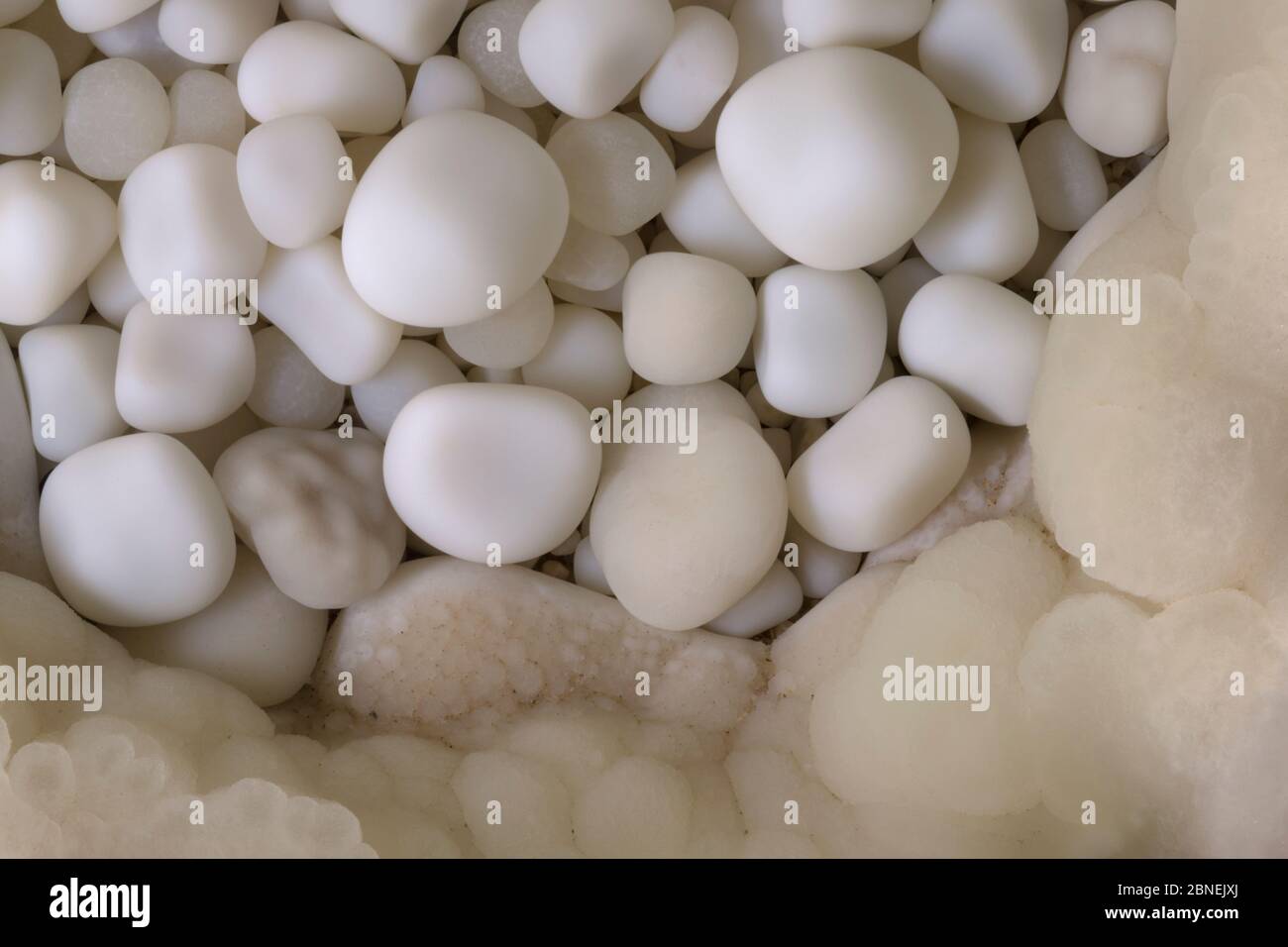 Cave Pearls, formed as dripping water rich in calcium salts deposits ...