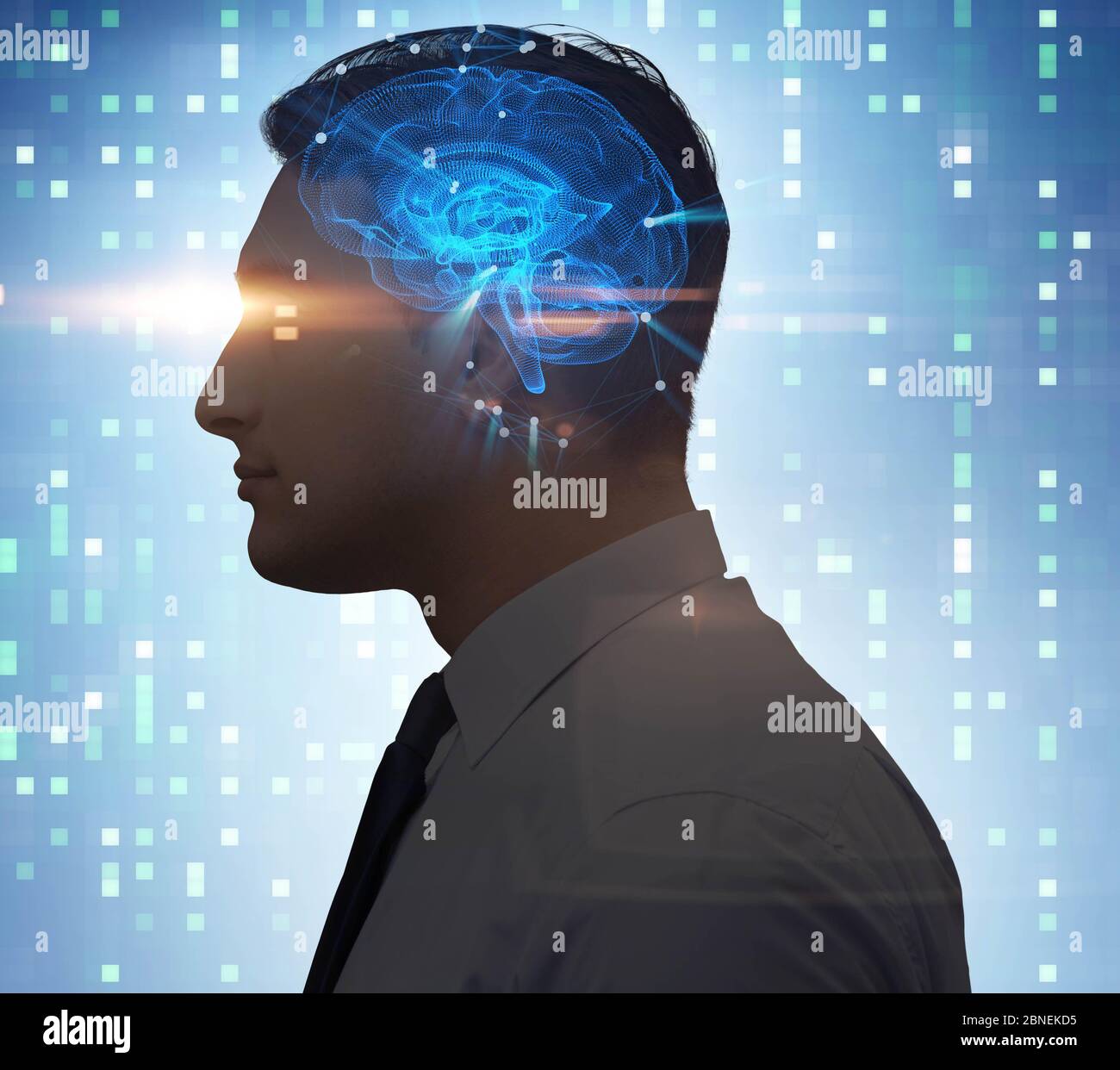 The artificial intelligence concept with man Stock Photo - Alamy