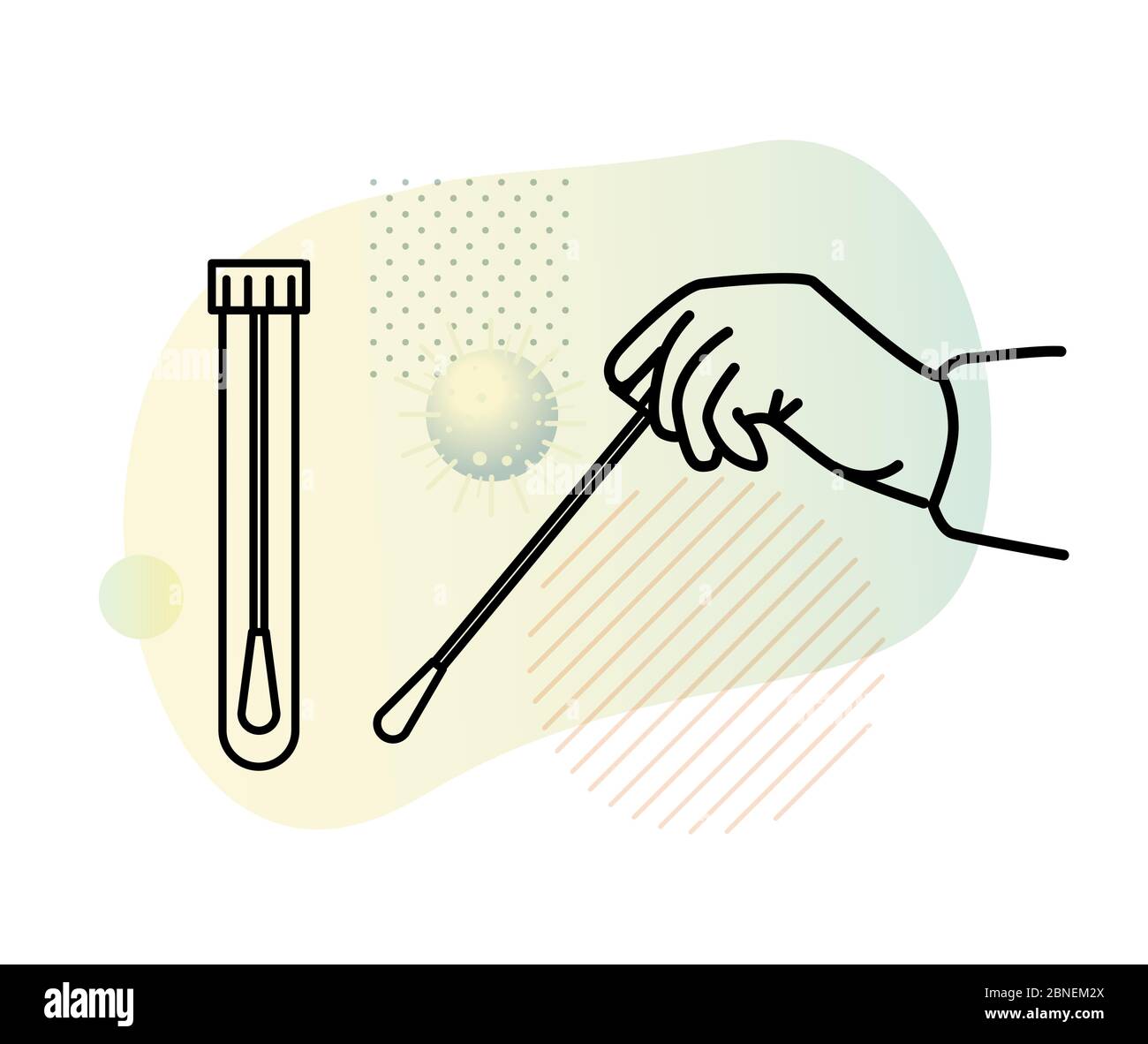 Test swab vector vectors hi-res stock photography and images - Alamy