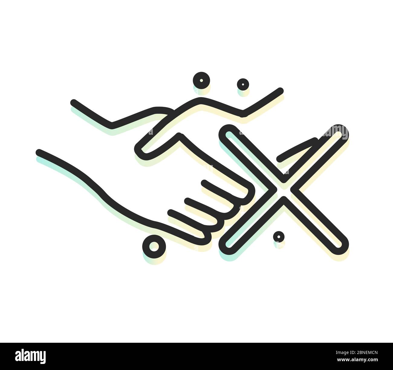 Avoid Shaking Hands - Icon as EPS 10 File Stock Vector Image & Art - Alamy